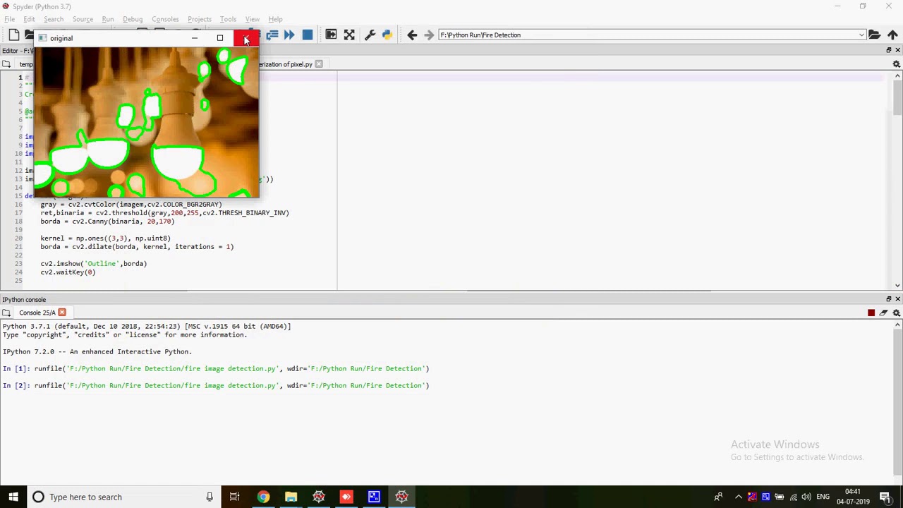Fire Detector GUI in Python - OKOK PROJECTS- Final Year Projects ...