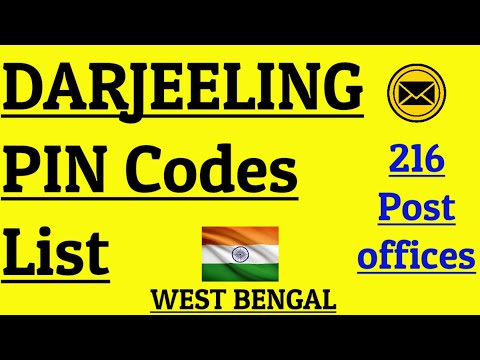 DARJEELING PIN Code s List || WEST BENGAL || 216 Post Offices
