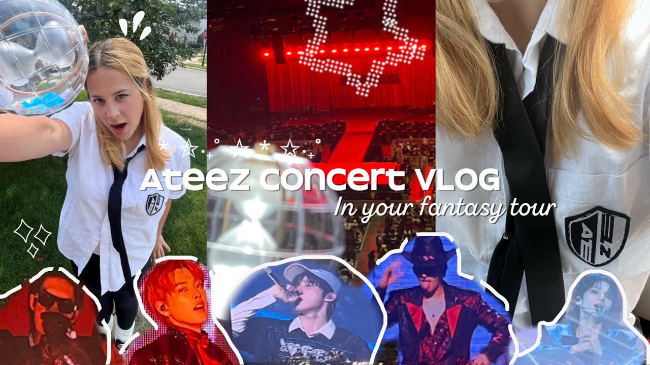 Ateez Concert Vlog ₊✩‧₊˚ | 𝒾𝓃 𝓎ℴ𝓊𝓇 𝒻𝒶𝓃𝓉𝒶𝓈𝓎 － concert outfit, prep, show, freebies 