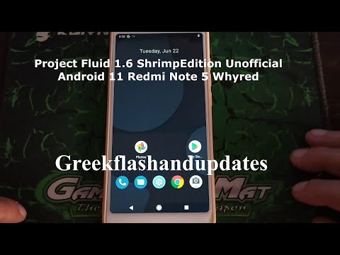 Project Fluid 1.6 ShrimpEdition Unofficial Android 11 Redmi Note 5 Whyred