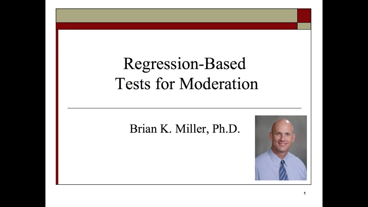 RM:  Regression Based Tests for Moderation