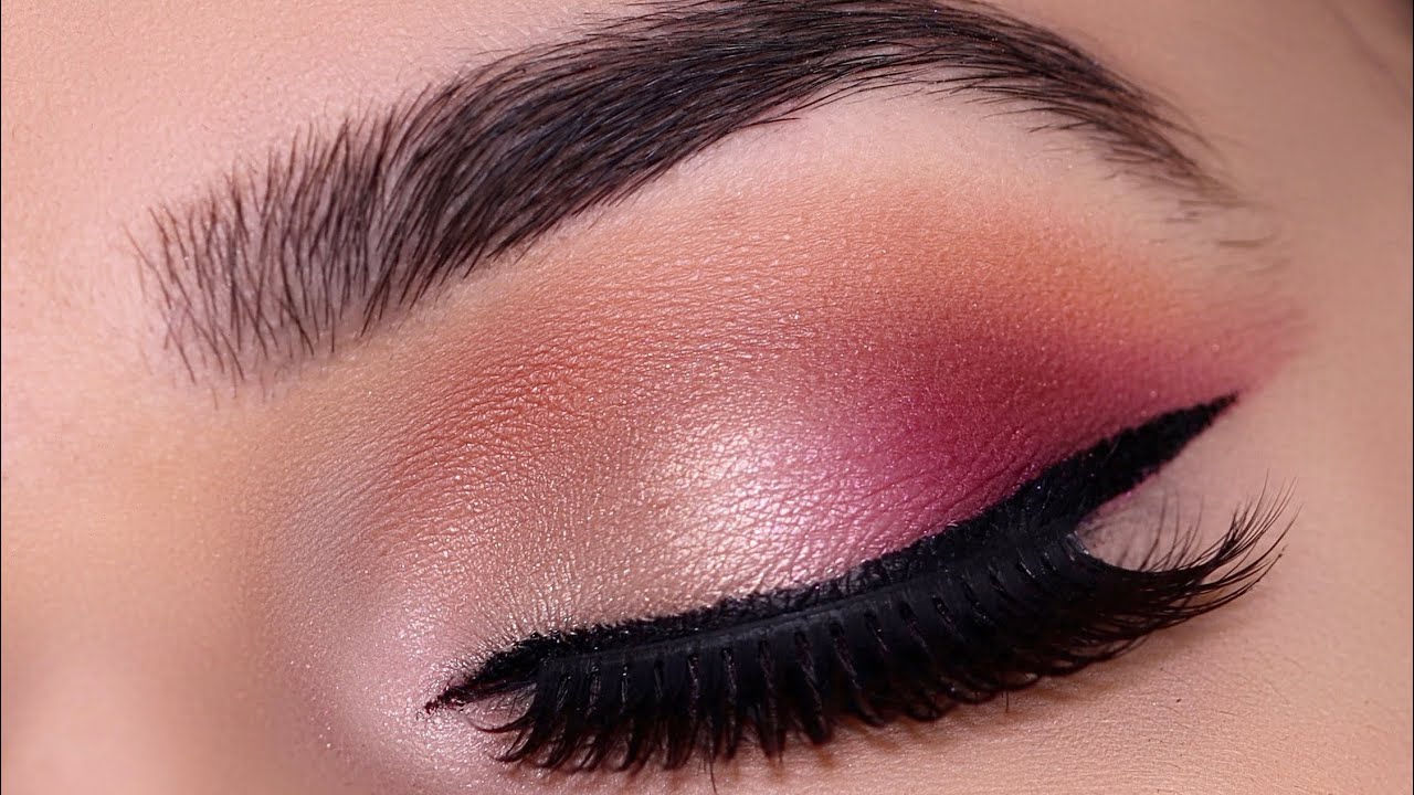 Pink And Golden Eye Makeup Tutorial