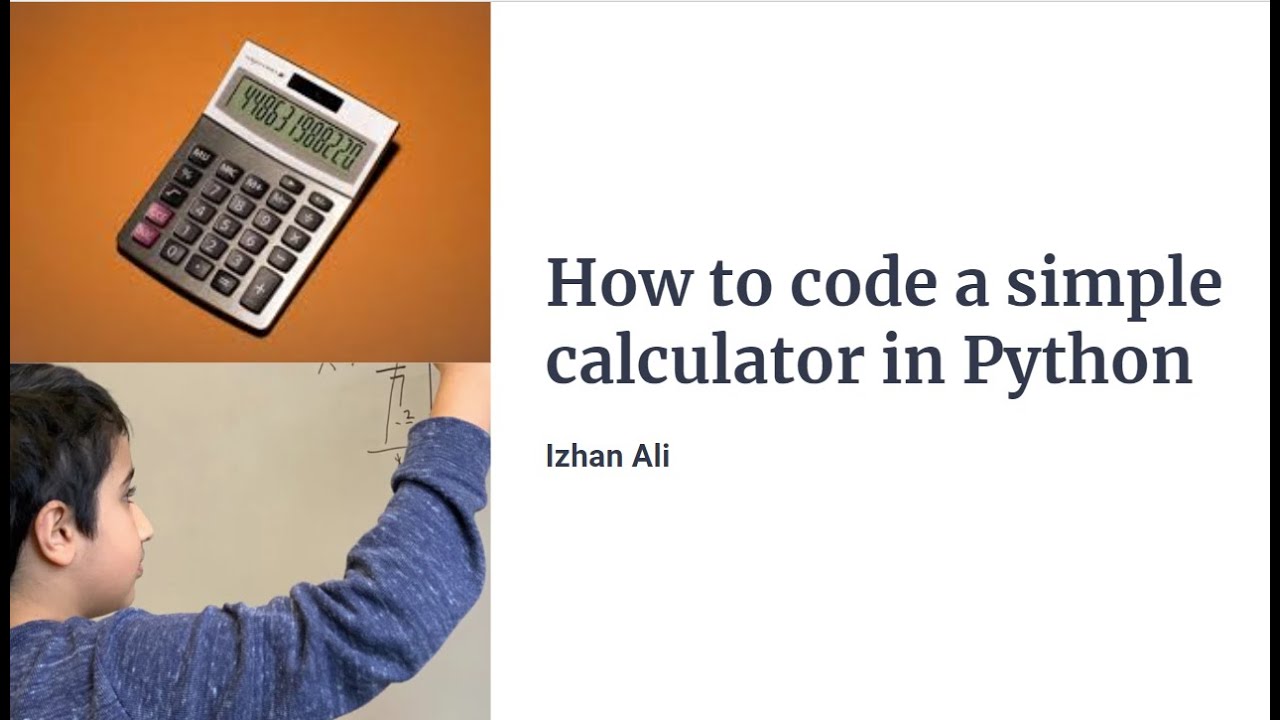 How to code a simple calculator in Python