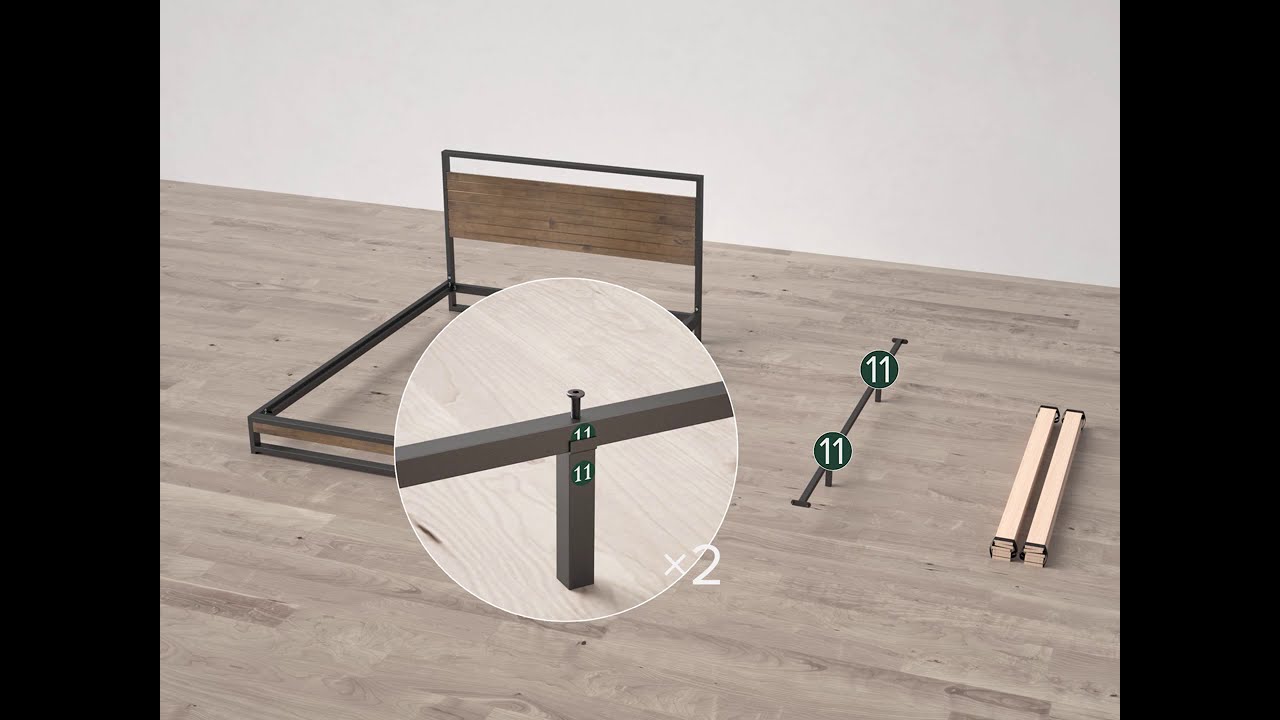 Zinus | Suzanne Metal & Wood Platform Bed with Headboard Assembly Instructions
