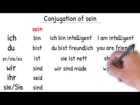 The verb 'sein' in the present tense