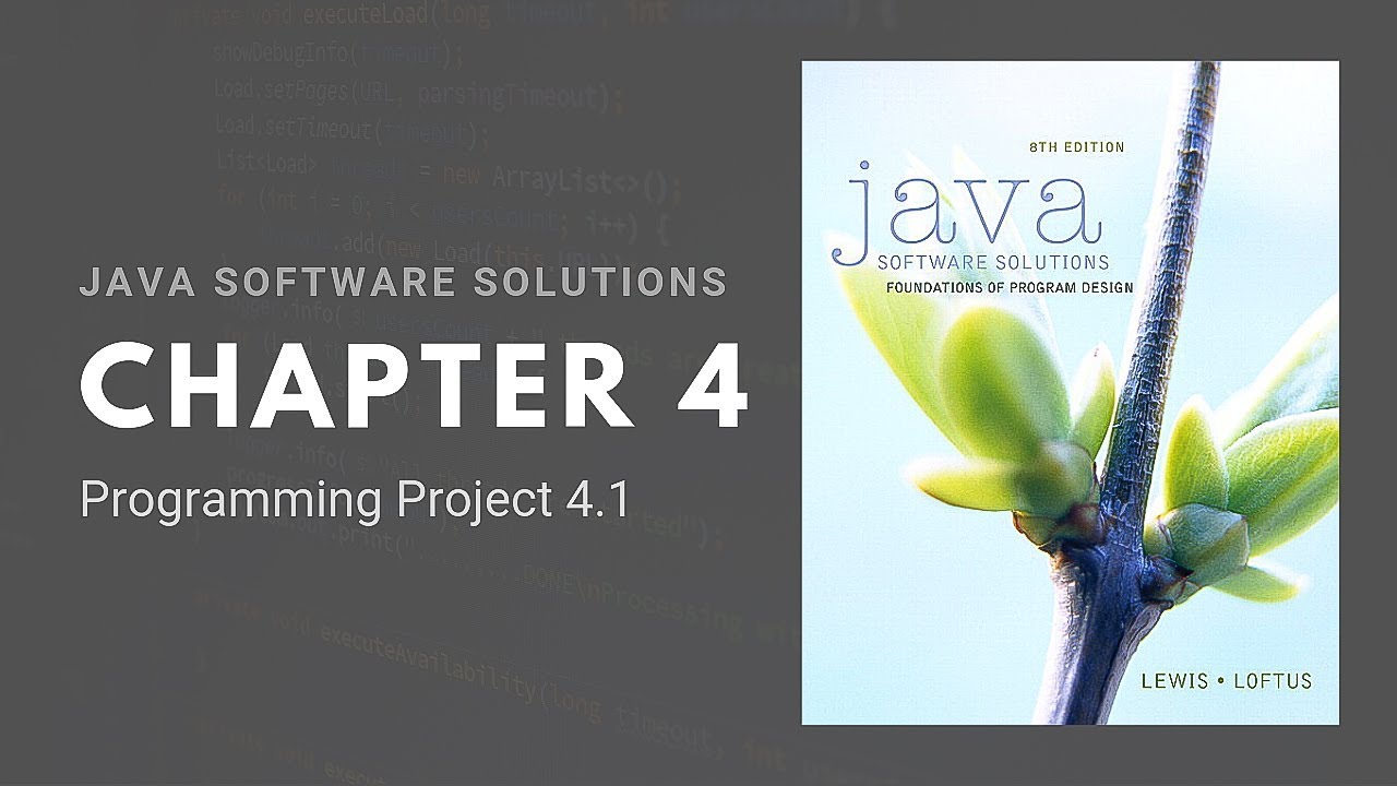 [Java Software Solutions] - PP 4.1