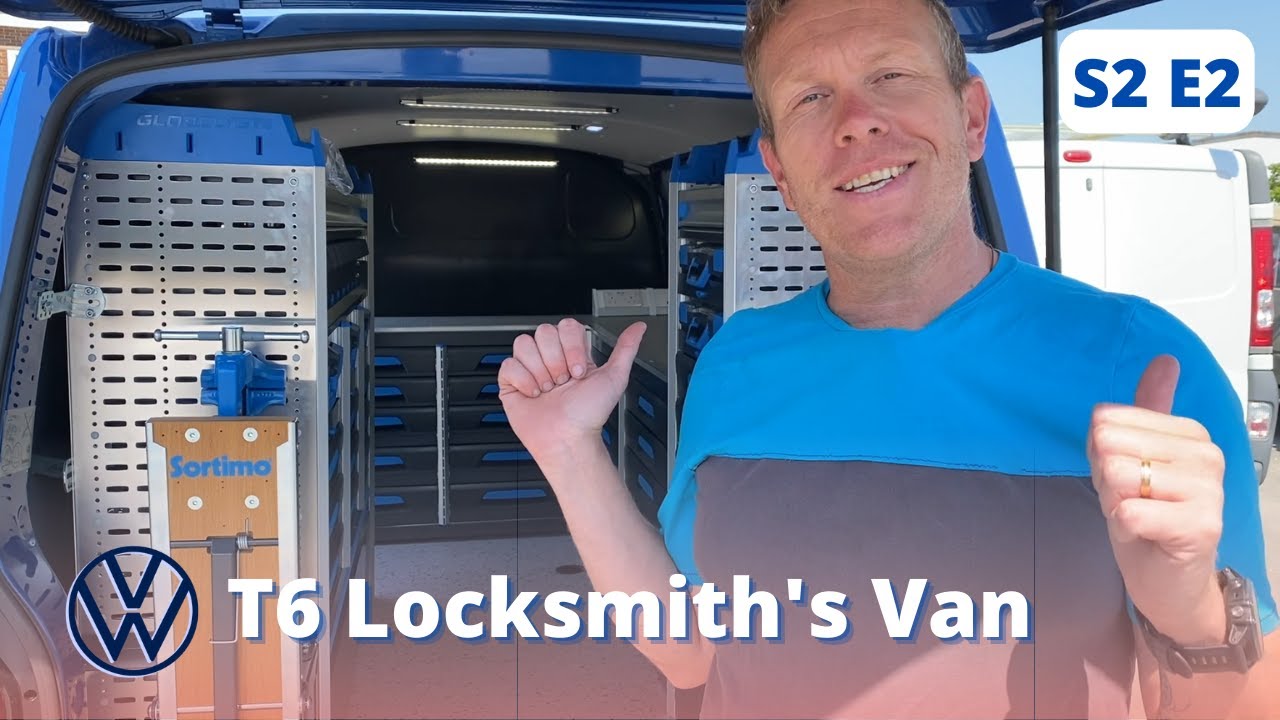 Locksmith's VW T6 fully kitted out with Sortimo GL4 van racking