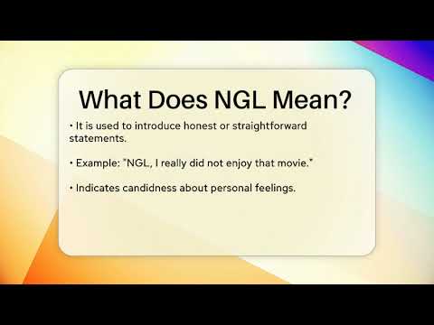 What Does NGL Mean? - The Sociology Workshop