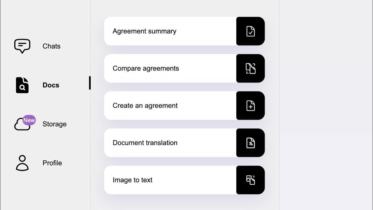 AI Lawyer. Working with documents and storage.