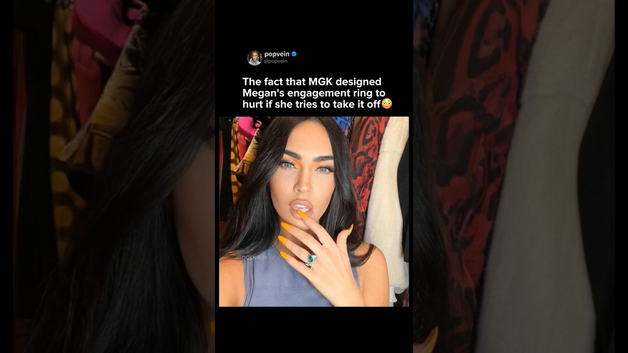 The fact that MGK designed Megan Fox engagement ring to hurt if she tries to take it off 😳