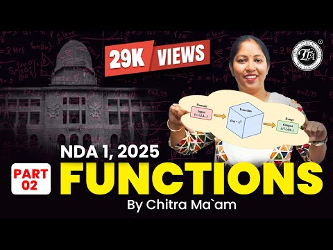 Functions for NDA Exam - NDA Maths - Function: To Find Domain and Range - By Chitra Mam - Part-2 ...