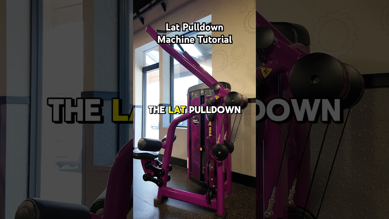 LAT PULLDOWN MACHINE TUTORIAL 💪🏼 // Build your lats (sides of your back). #planetfitness