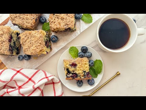 Vegan Blueberry Coffee Cake Recipe