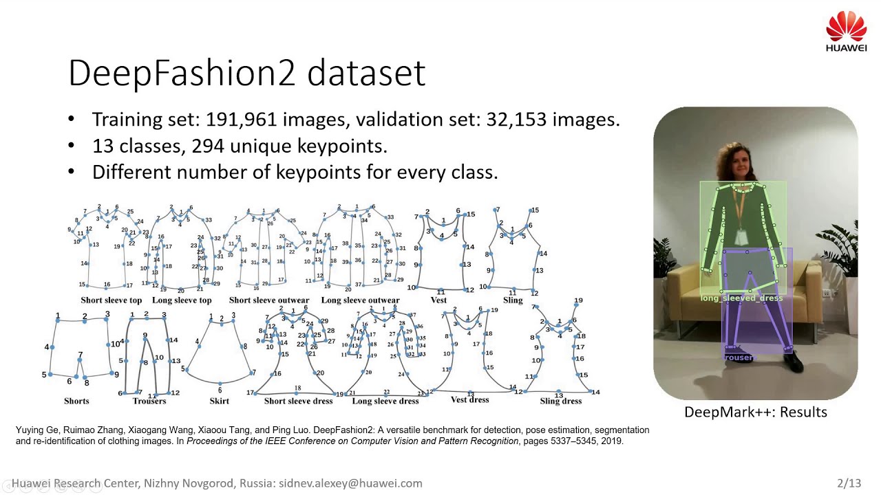 CVPRW'20: DeepMark++: CenterNet-based  Clothing Detection