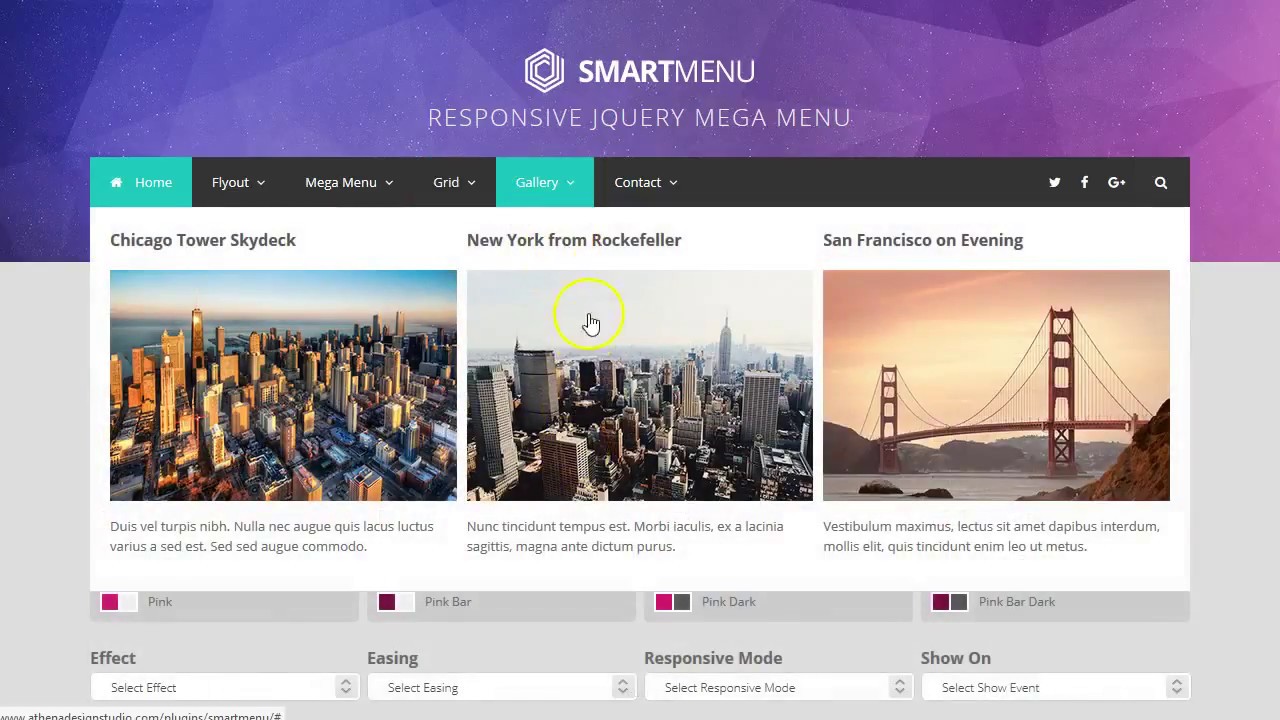 SmartMenu - Responsive jQuery Mega Menu