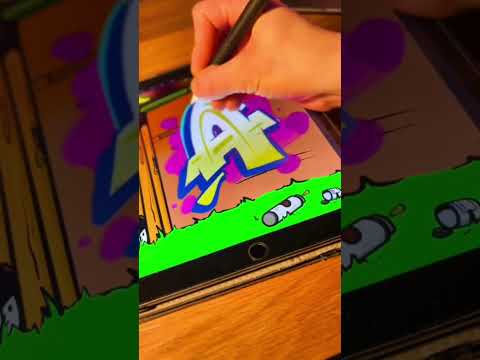 Quick A - Graffiti Alphabet on Procreate