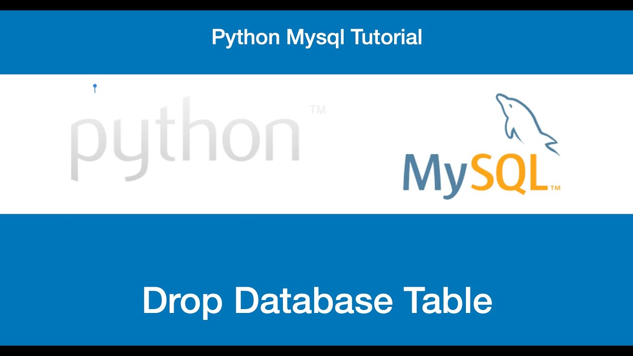 python-mysql | drop table