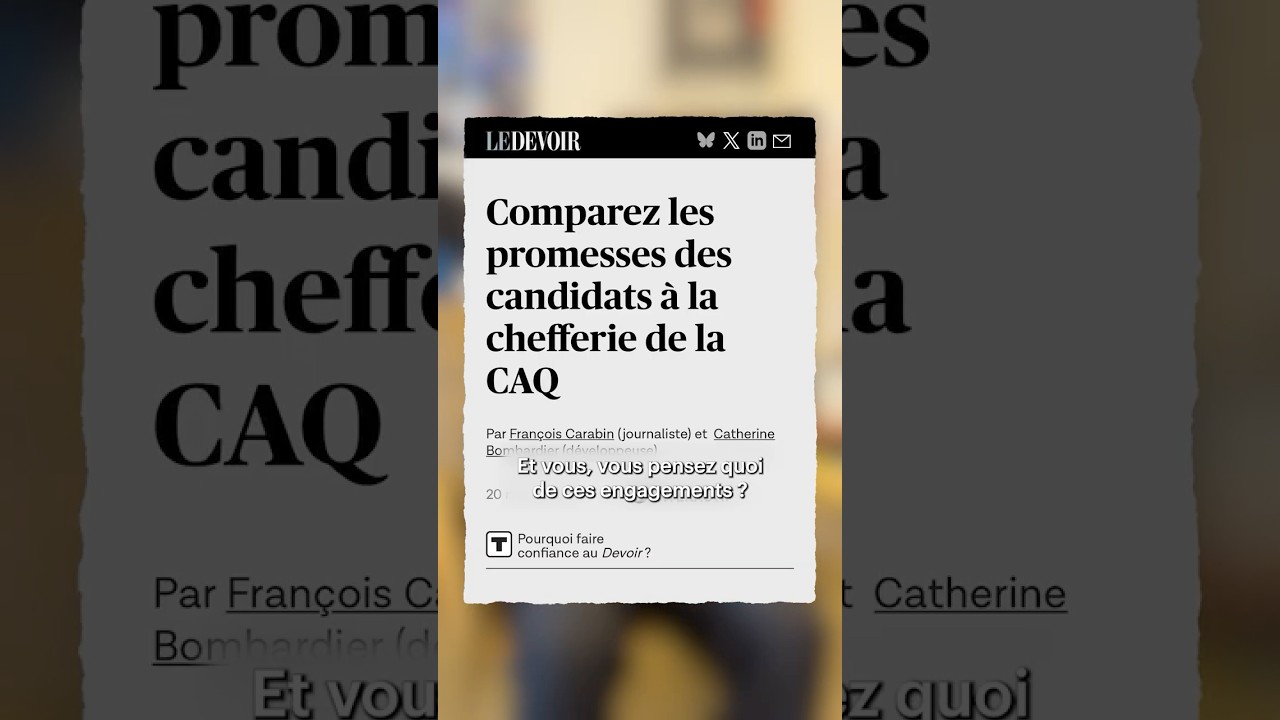 On compare les promesses des candidats à la chefferie de la CAQ