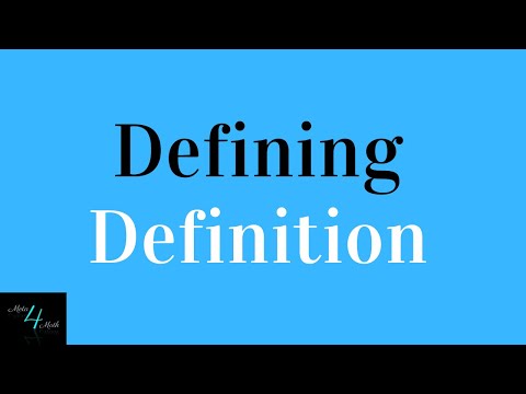 What is the Definition of a Definition?