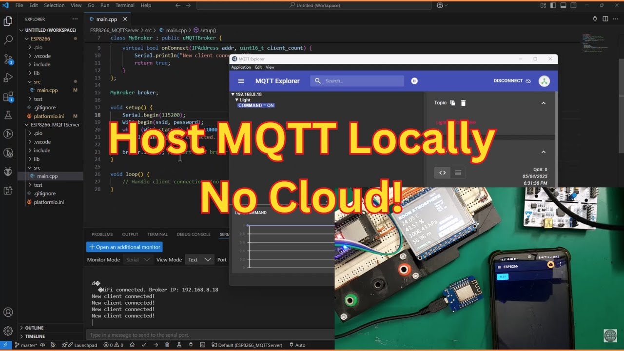 Host Your Own MQTT Broker on an ESP8266 — DIY Local IoT Server!