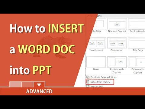 Insert a Word Document into a PowerPoint presentation by Chris Menard