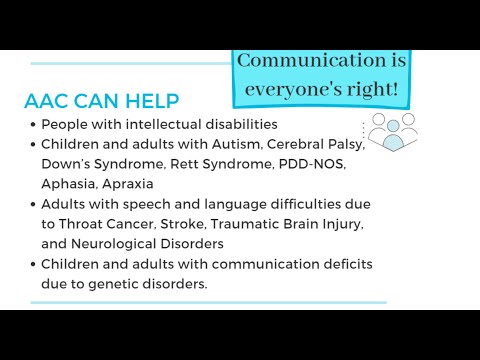 What is AAC(Augmentative and Alternative communication)?