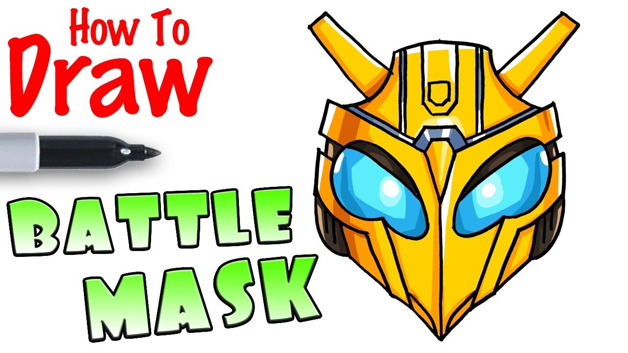 How to Draw Bumblebee's Battle Mask