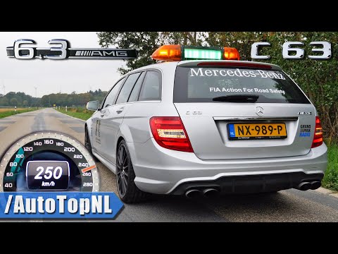 Mercedes C63 AMG *F1 MEDICAL CAR* 0-250KM/H ACCELERATION TOP SPEED & SOUND by AutoTopNL