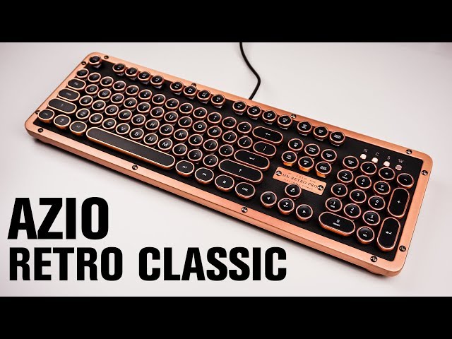 AZIO Retro Onyx Classic Vintage USB Backlit Mechanical Keyboard