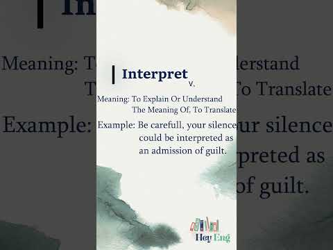 Interpret Meaning In Hindi #shorts