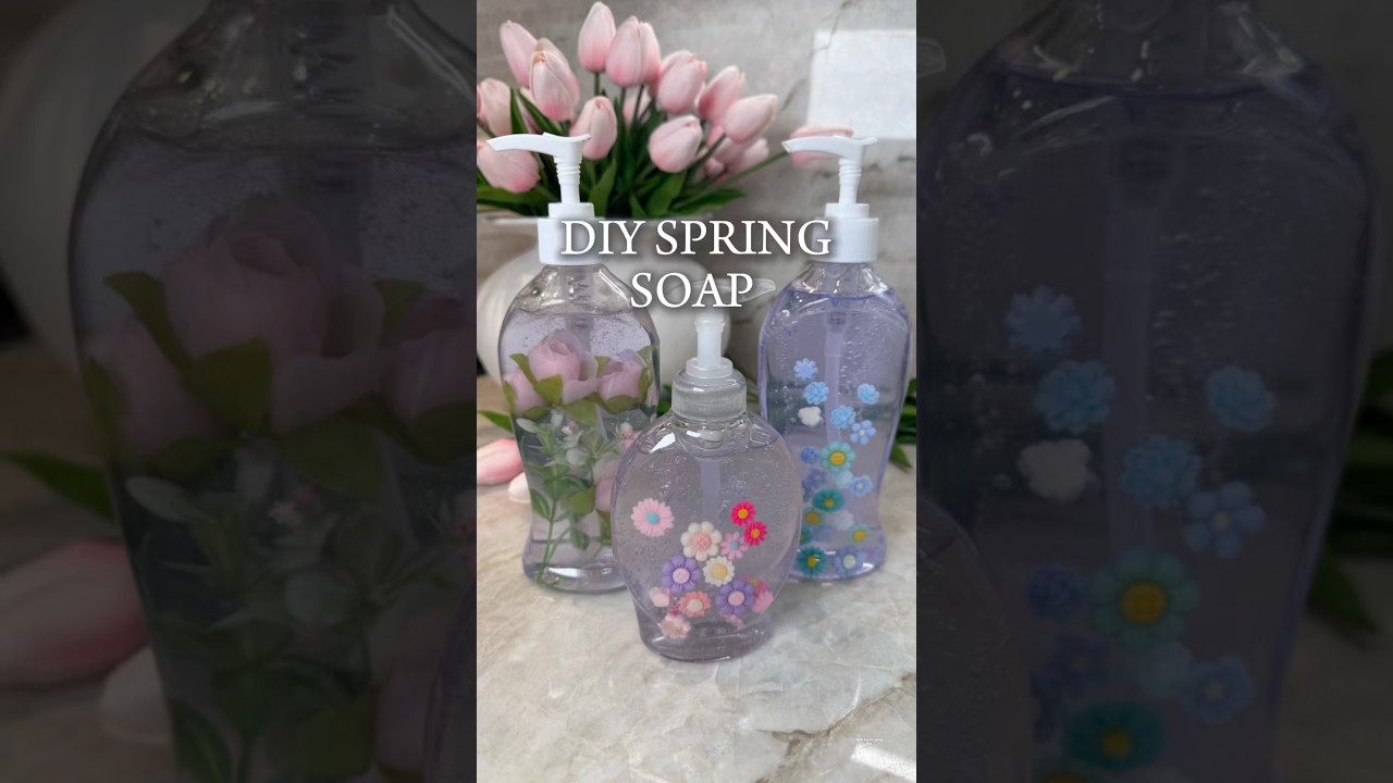Easy Dollar Tree DIY spring soap #asmr #easydiy #dollartreediy #diy #diysoap #springcrafts