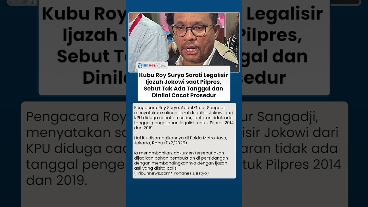 Legalisir Ijazah Jokowi Dipertanyakan, Kubu Roy Suryo Sebut Tak Ada ...