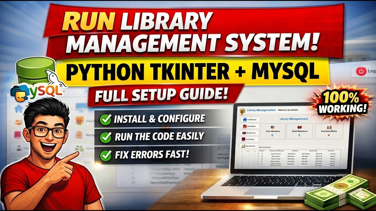 How to Run Library Management System in Python Tkinter and MySQL