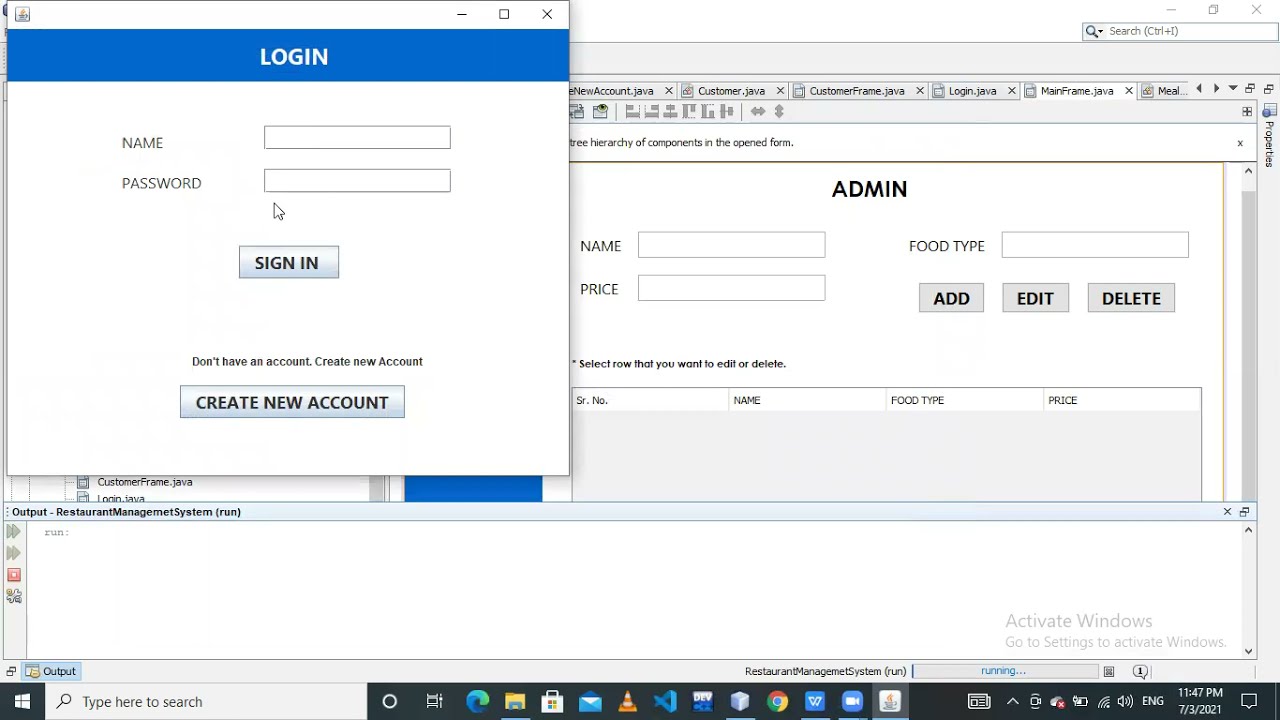 Student Projects # 23 || Restaurant Management System in Java || Asaan Tutorials