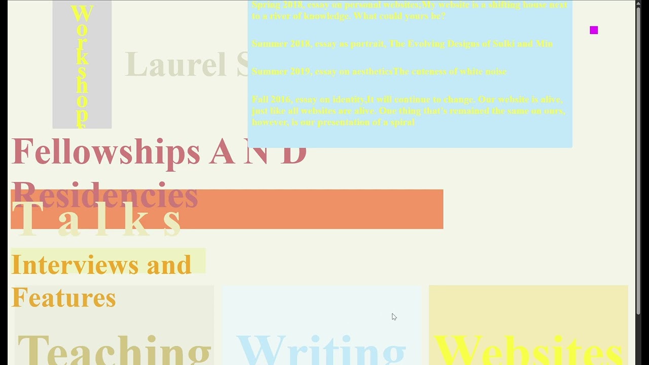 Laurel Schwulst website practice local prototype