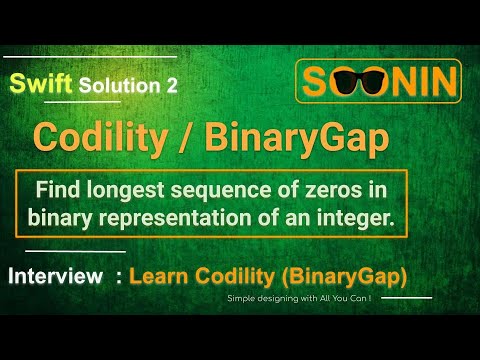 Interview, Swift 2 : Codility / BinaryGap (Find longest sequence of zeros in binary representation)