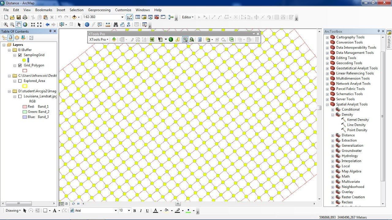 ArcGis XTools Pro Create Intersection Points from polygon grid