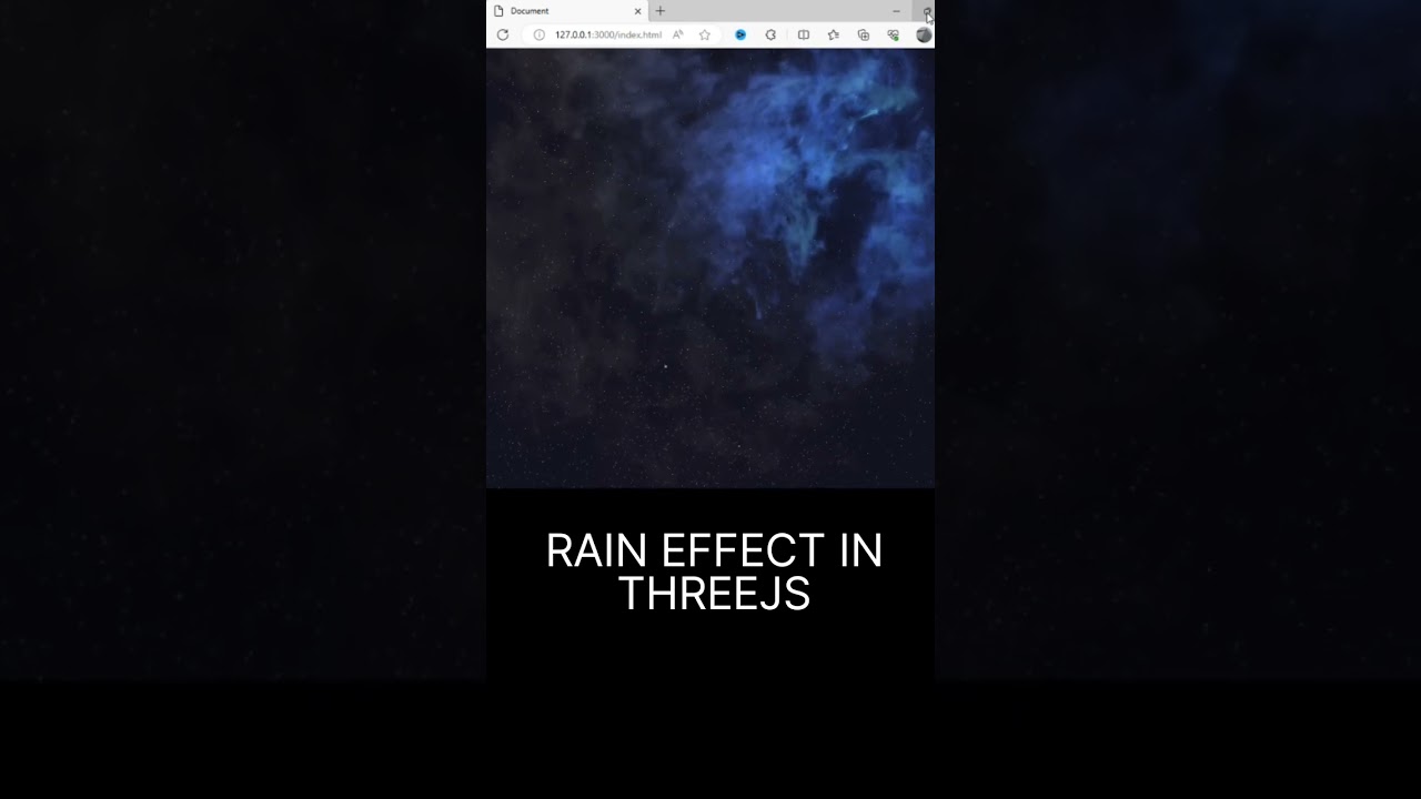 Thunder and Rain animation in three js