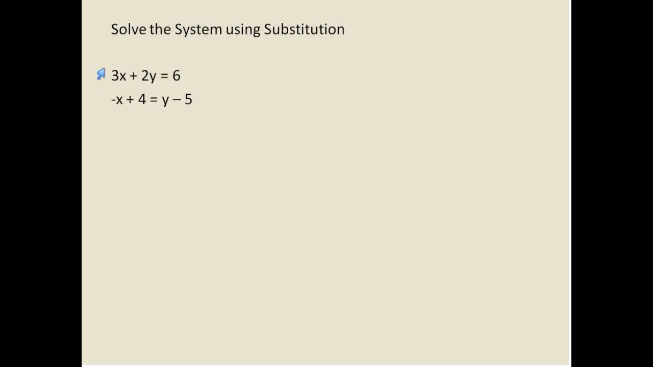 Solving Linear Systems Using Substitution Method (Simplifying Math)