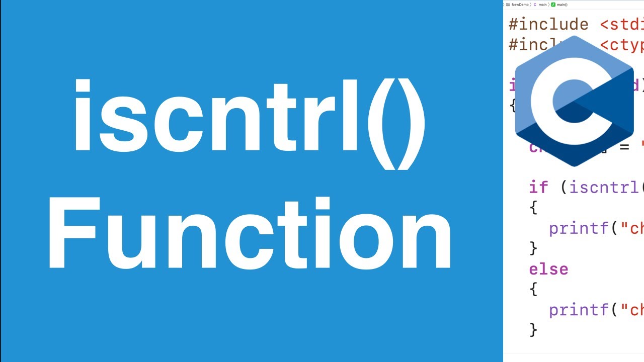 iscntrl() Function | C Programming Tutorial