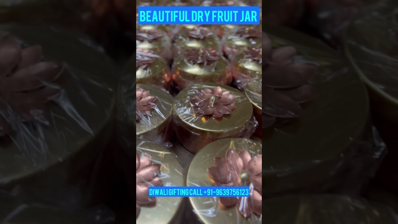 Beautiful metal dry fruit jar set #diwalioffer #diwaligifts #copperexpert #corporateevents