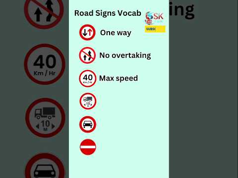 Signpost to Safety ????️: Essential road signs to know ???????? #english #learnenglish #vocabulary