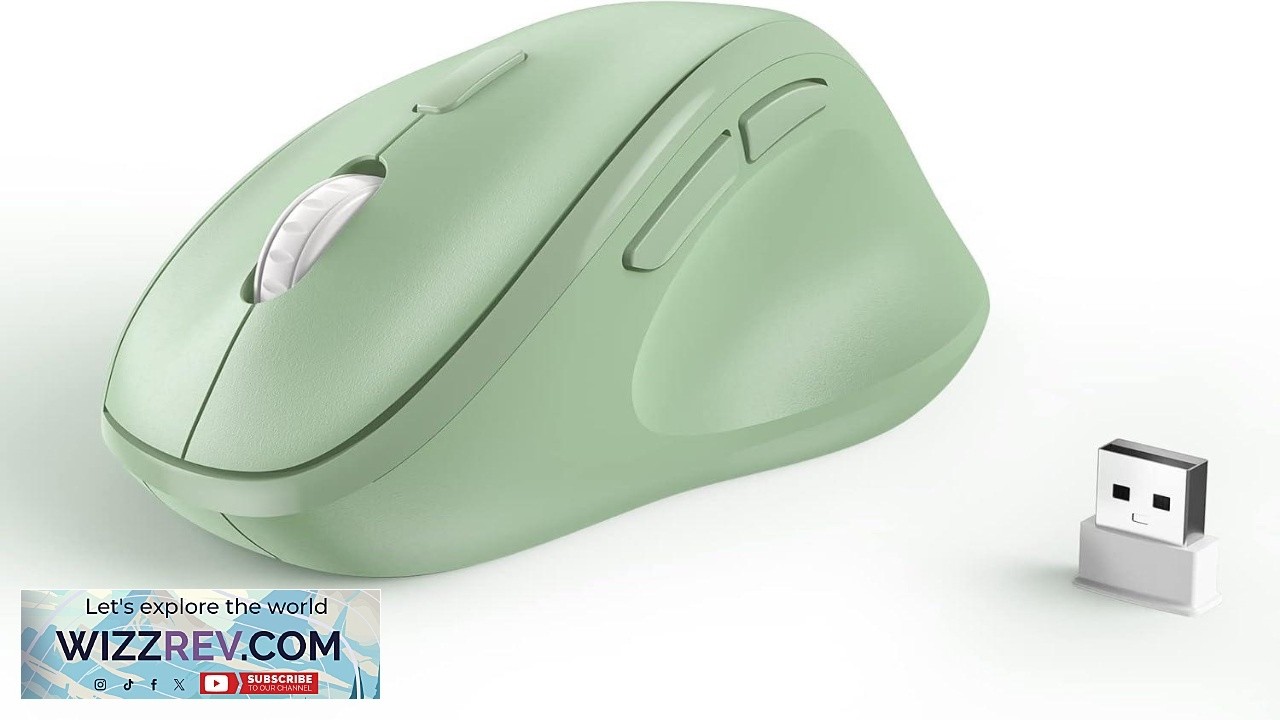 Ergonomic Wireless Mouse with USB Receiver for PC Computer Laptop and Desktop