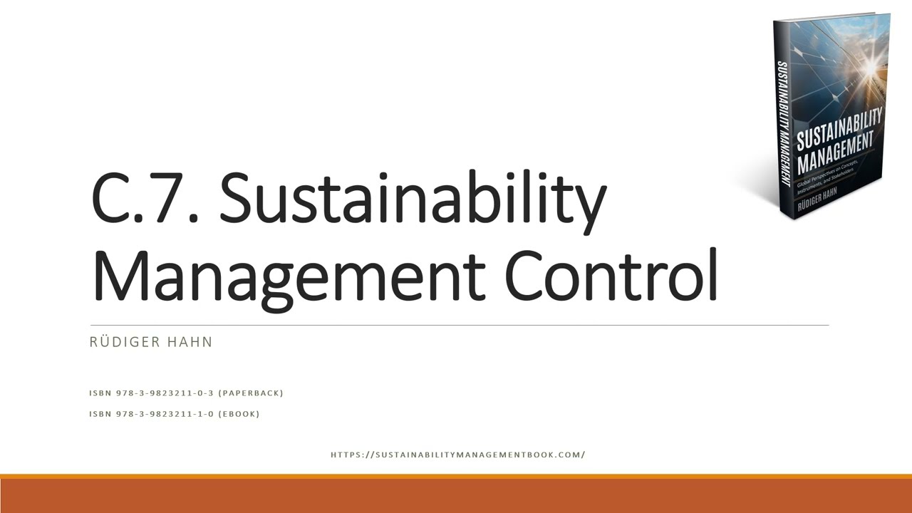 Sustainability Management: Sustainability Management Control