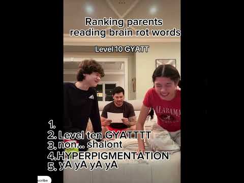 Ranking best parents reading brain rot words #brainrot #parentsreadingbrainrot #dtibaddie #shorts