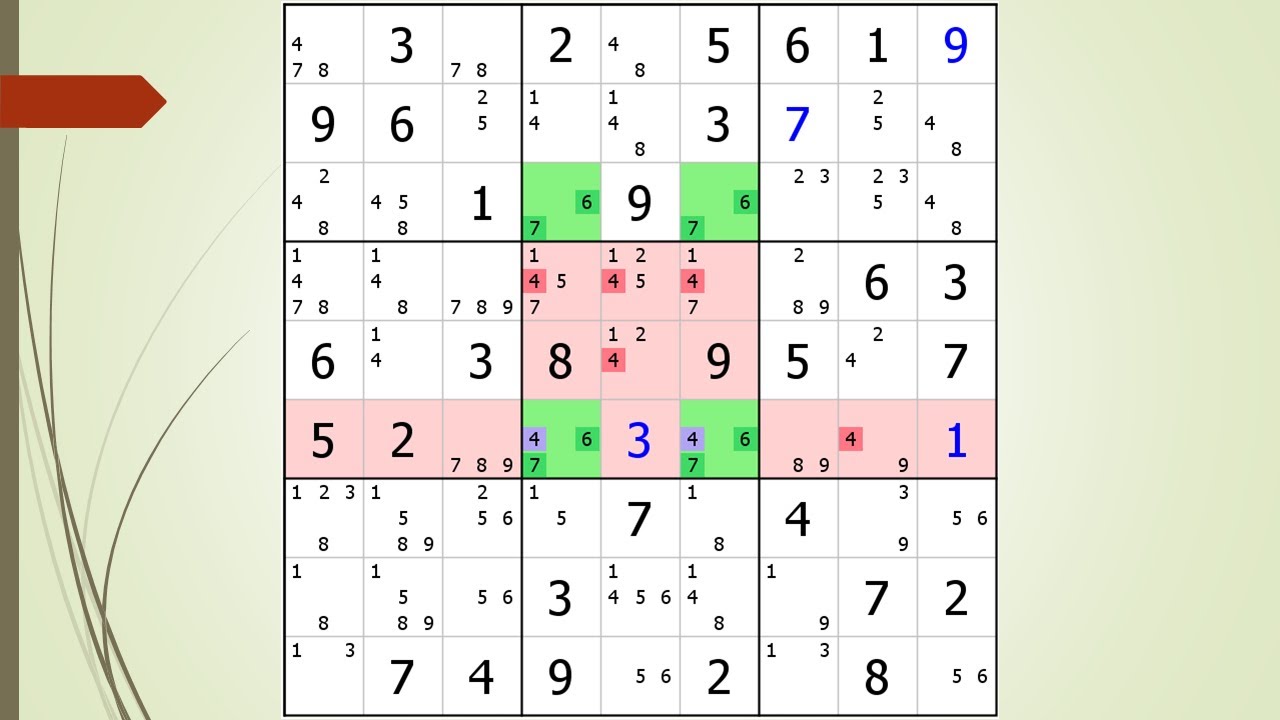 dxSudoku #46 Unique Rectangle Type 2