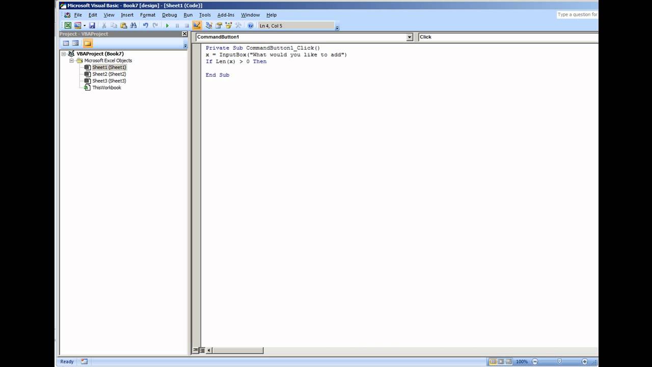 Adding a Combobox Control and Adding Items Using Input Box - Microsoft Excel