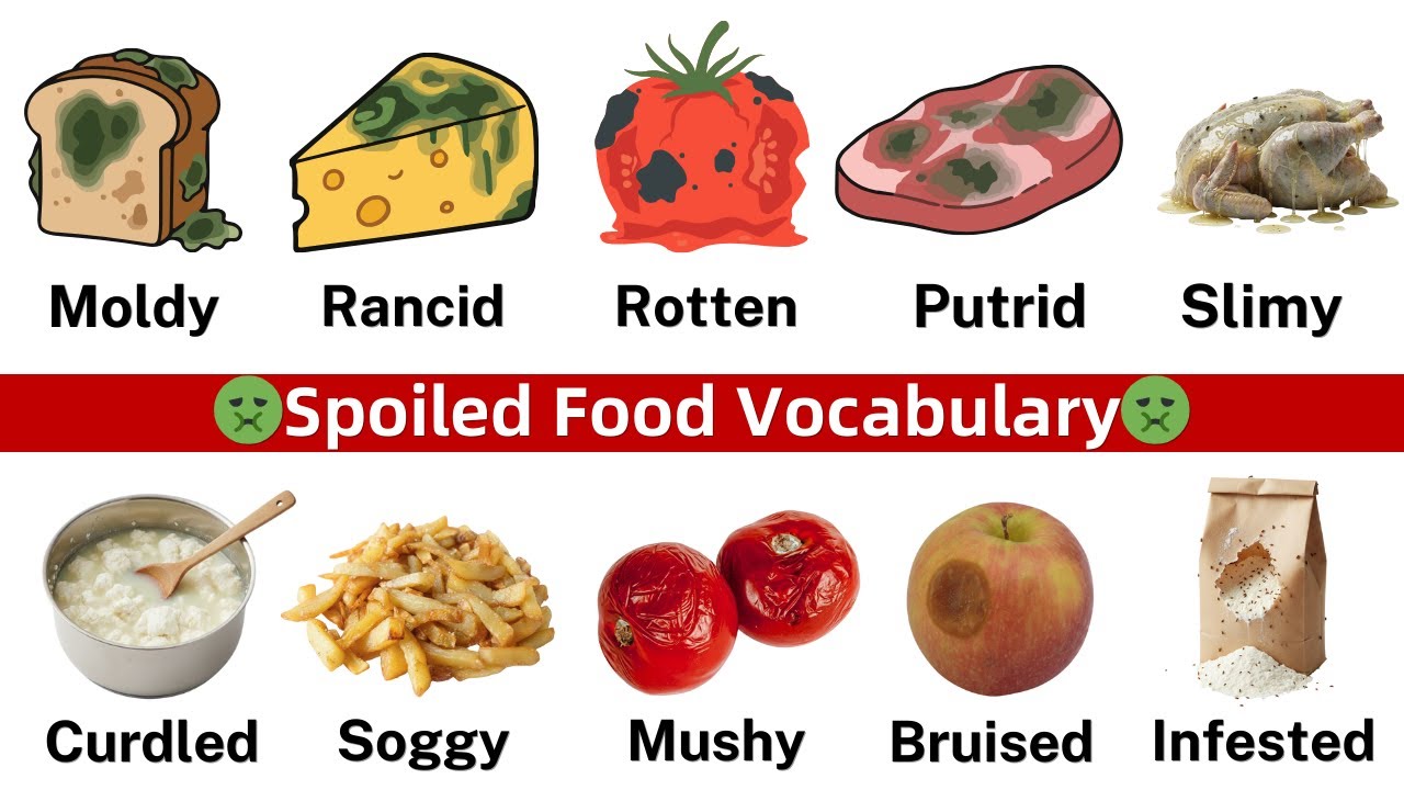 Spoiled Food Words in English | Food Vocabulary | Daily Use English Vocabulary with Pictures