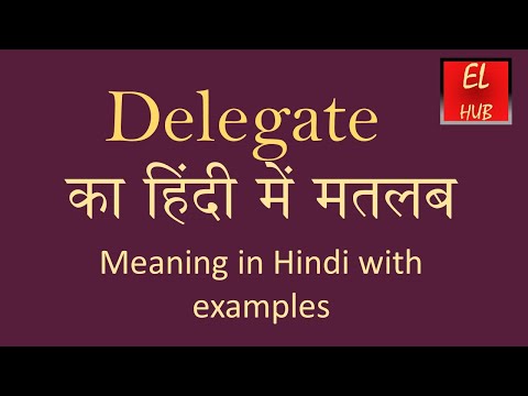 Delegate meaning in Hindi