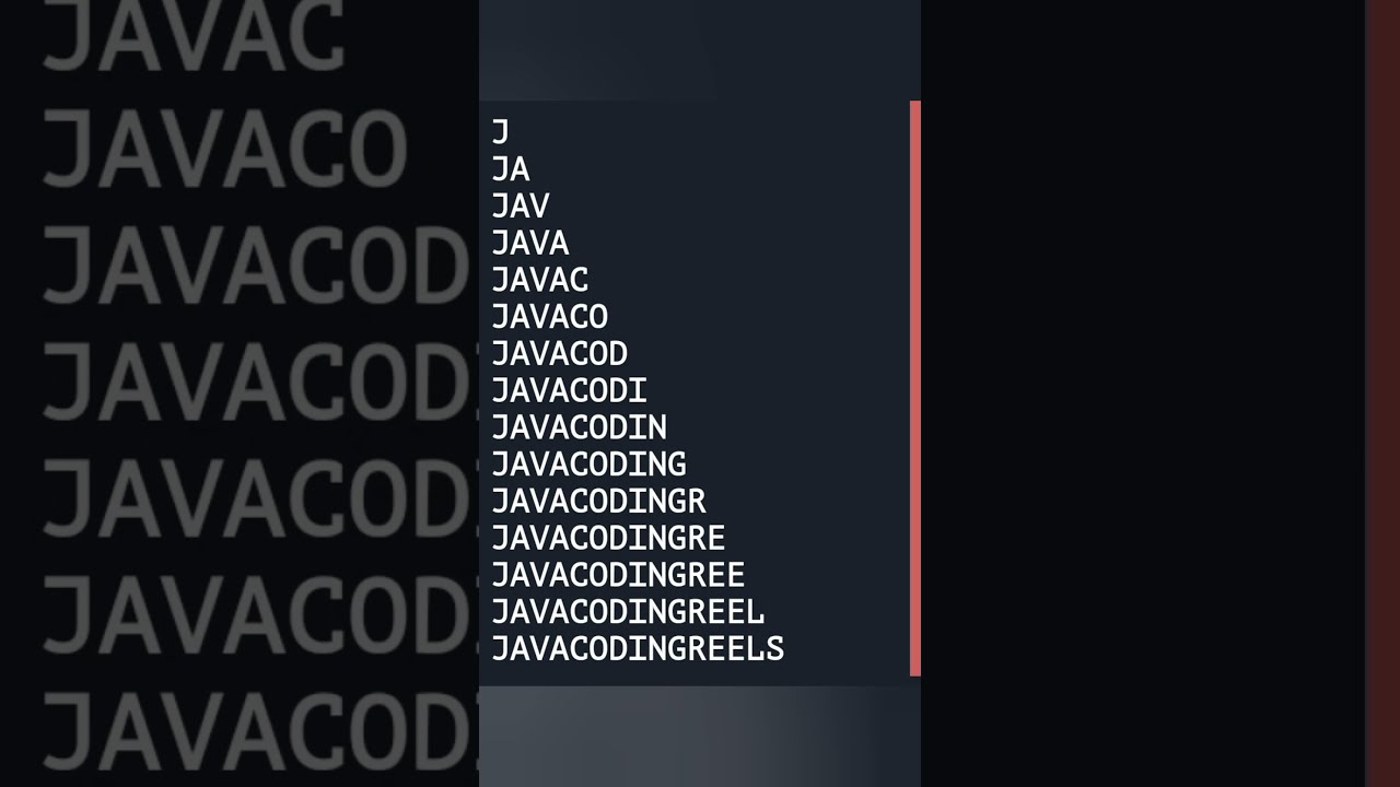 #Shorts🔥 #Java_Pattern_Program👨‍💻 Java String Pattern Programs Print String value in Unique Styles..